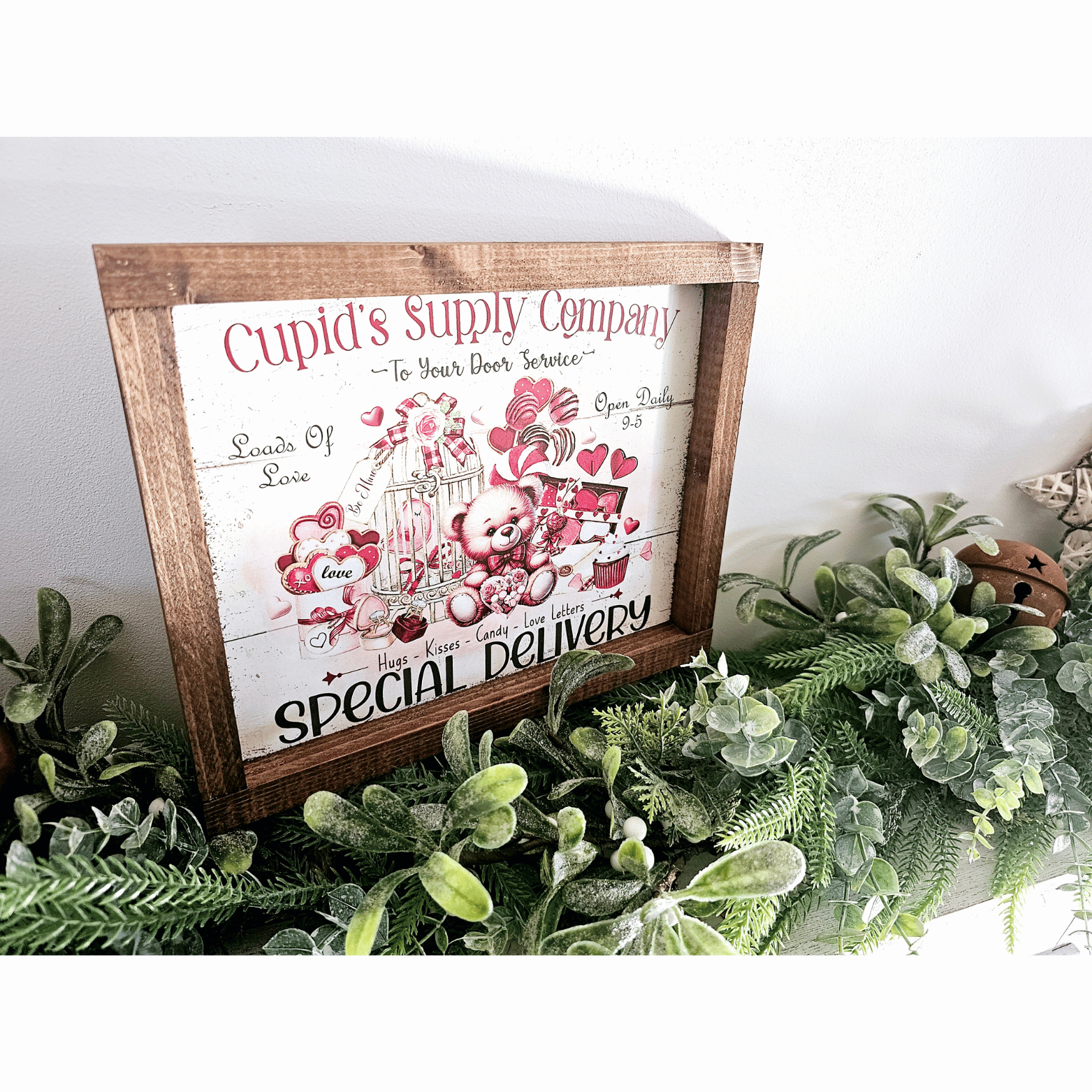 Cadre Sign Farmhouse Saint-Valentin - Cupid's Supply Company