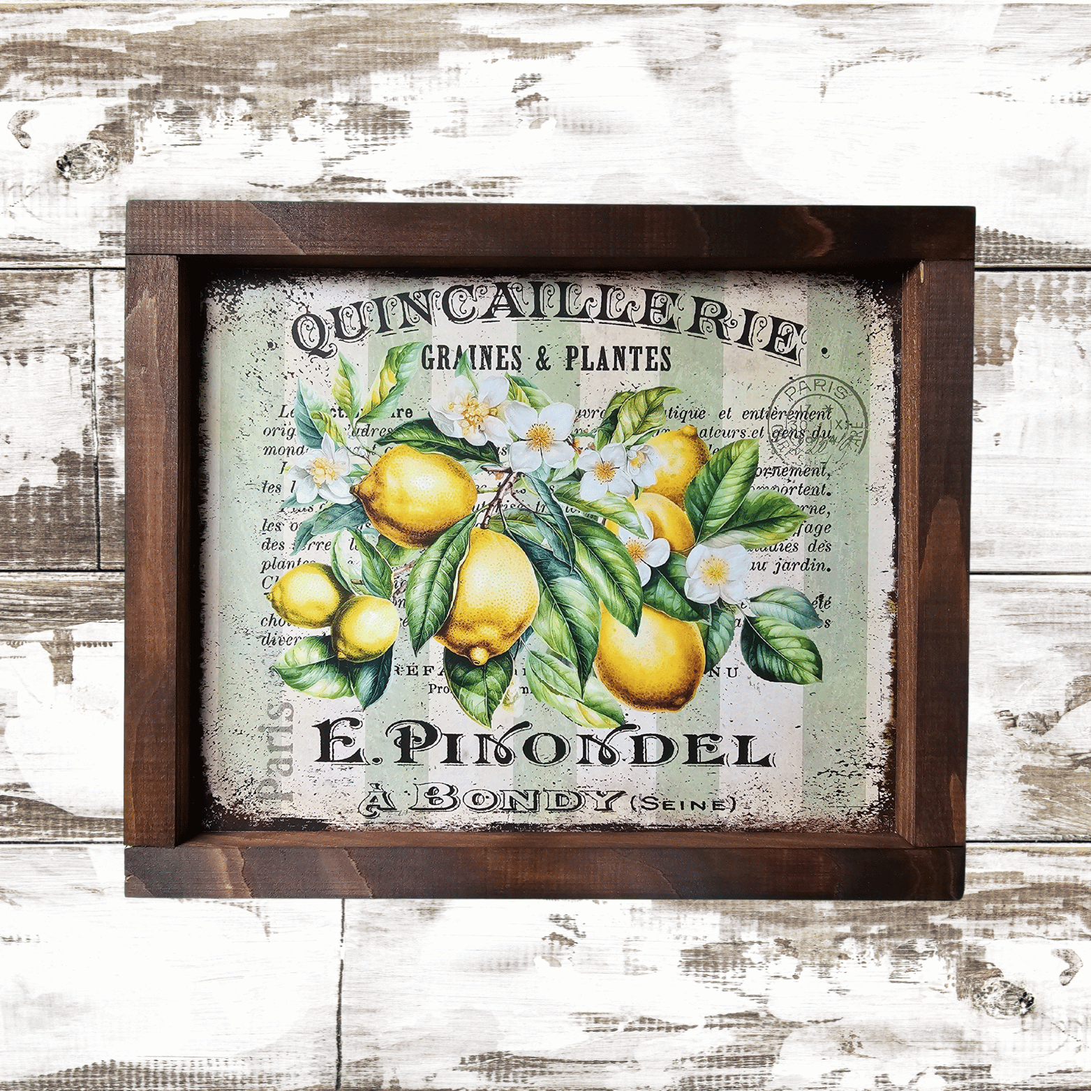 Cadre Sign Farmhouse Quincaillerie Graines & Plantes – Vintage