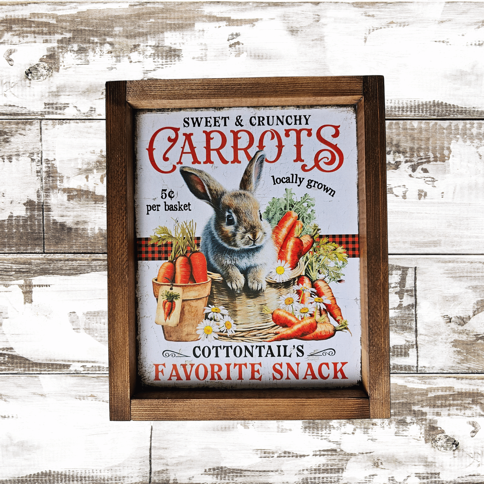 Cadre Sign Farmhouse Sweet & Crunchy Carrots – Rustique