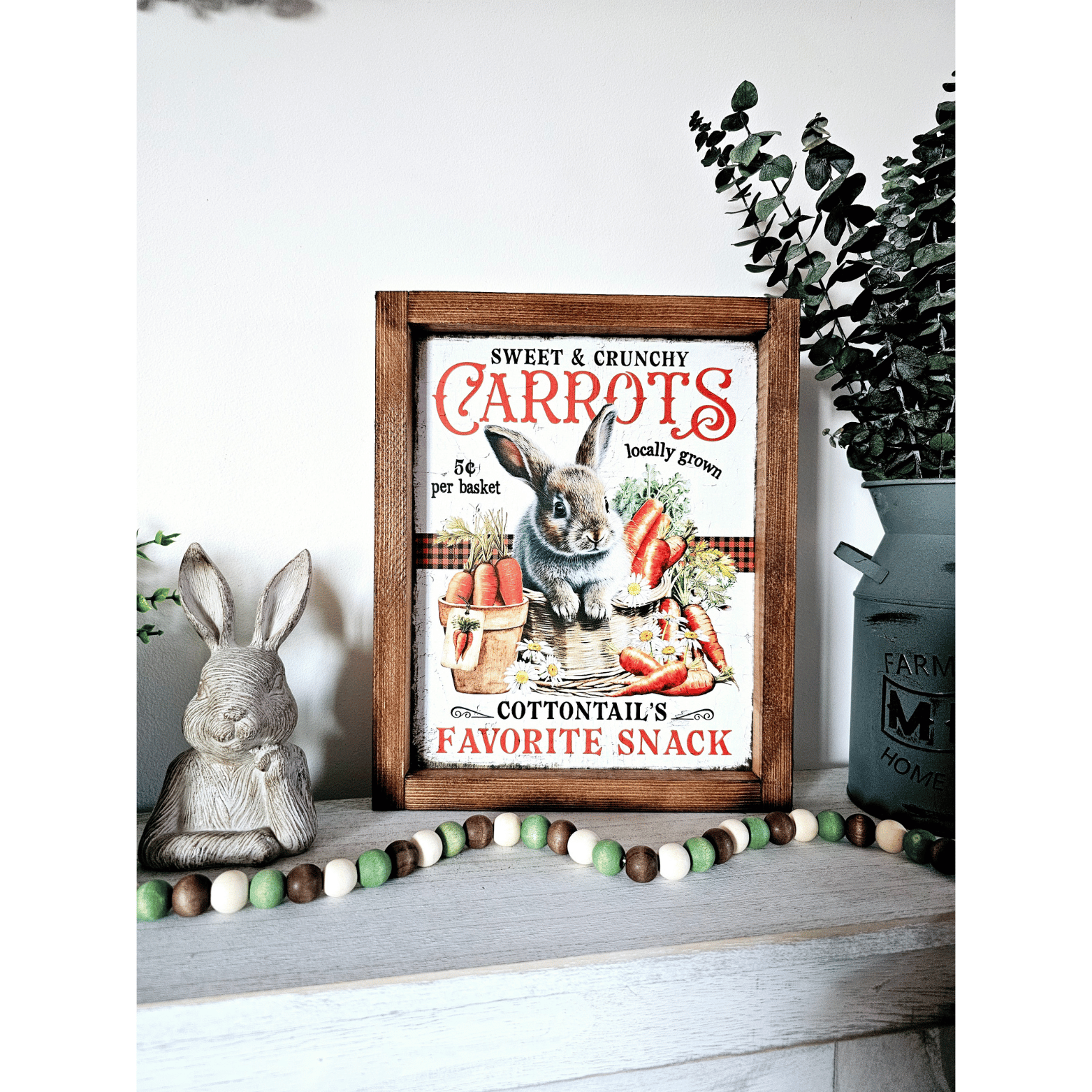 Cadre Sign Farmhouse Sweet & Crunchy Carrots – Rustique