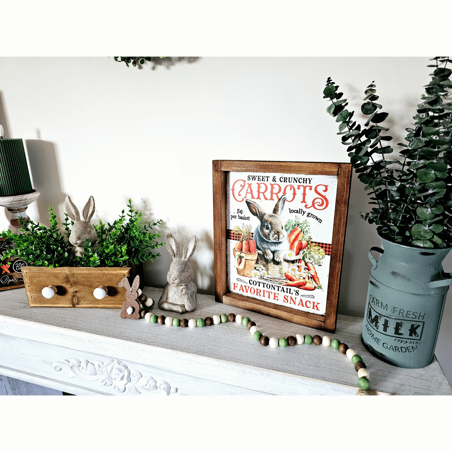 Cadre Sign Farmhouse Sweet & Crunchy Carrots – Rustique